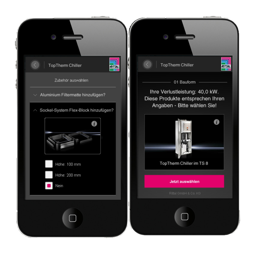 Mobilna aplikacja umożliwiająca dobór chłodziarek do szaf elektrycznych ...